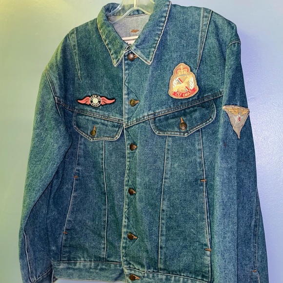 Jackets & Coats | Vintage Womans Jean Jacket Tiger Bay Patches Size L ...